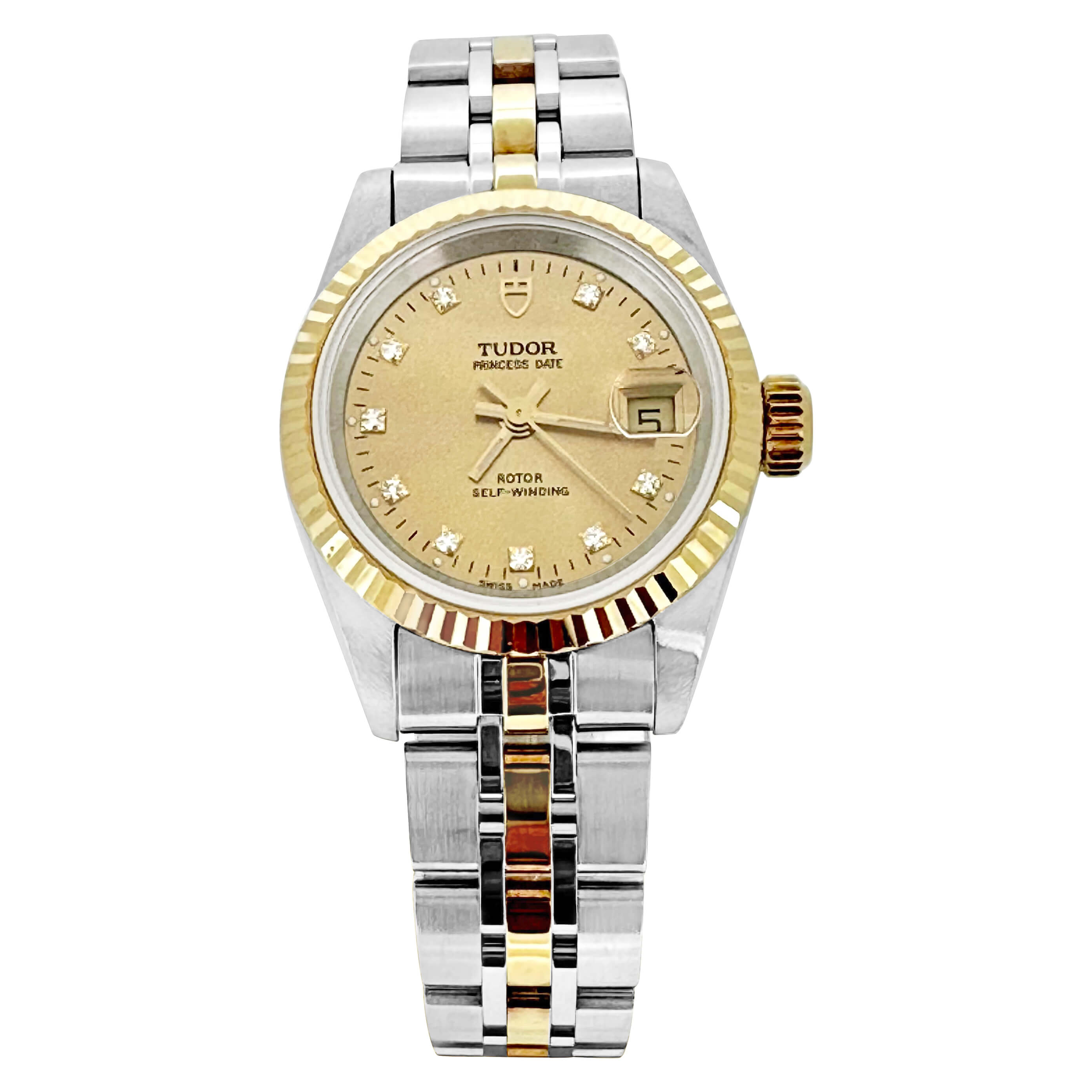Tudor Princess Date T/T 18K/SS Diamond Dial 92413 | The Watch Culture
