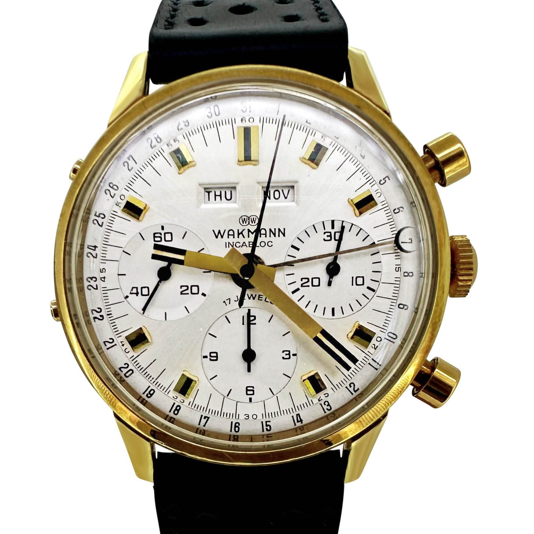 Vintage Wakmann Chronograph Triple Calendar 71.1311.21 | The Watch Culture